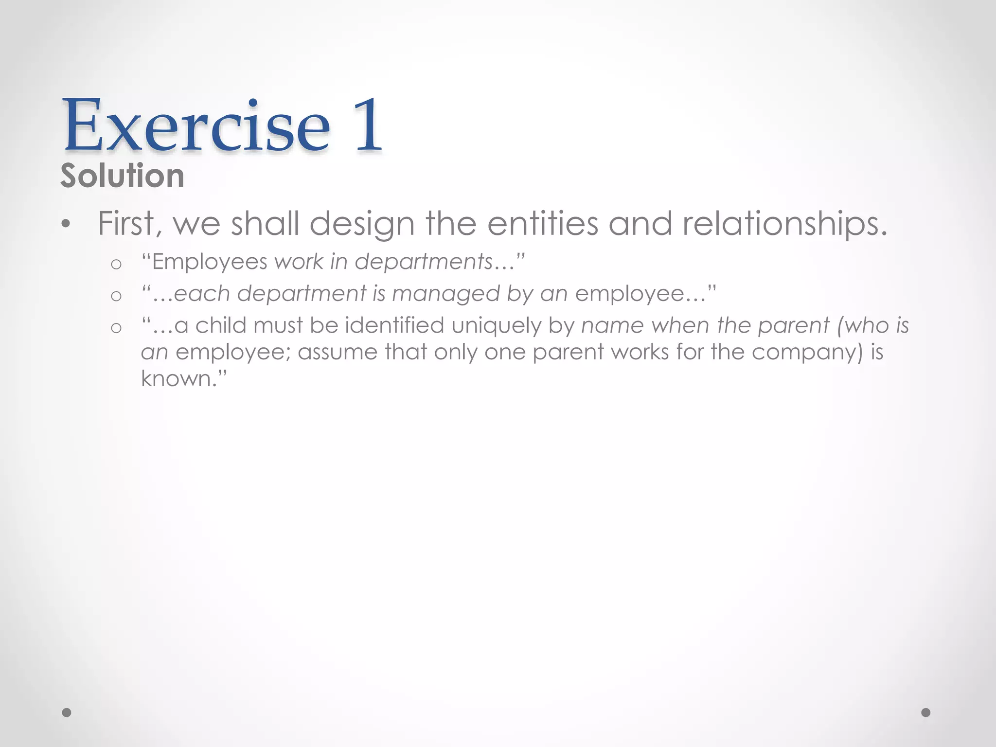 Erd practice exercises | PPTX