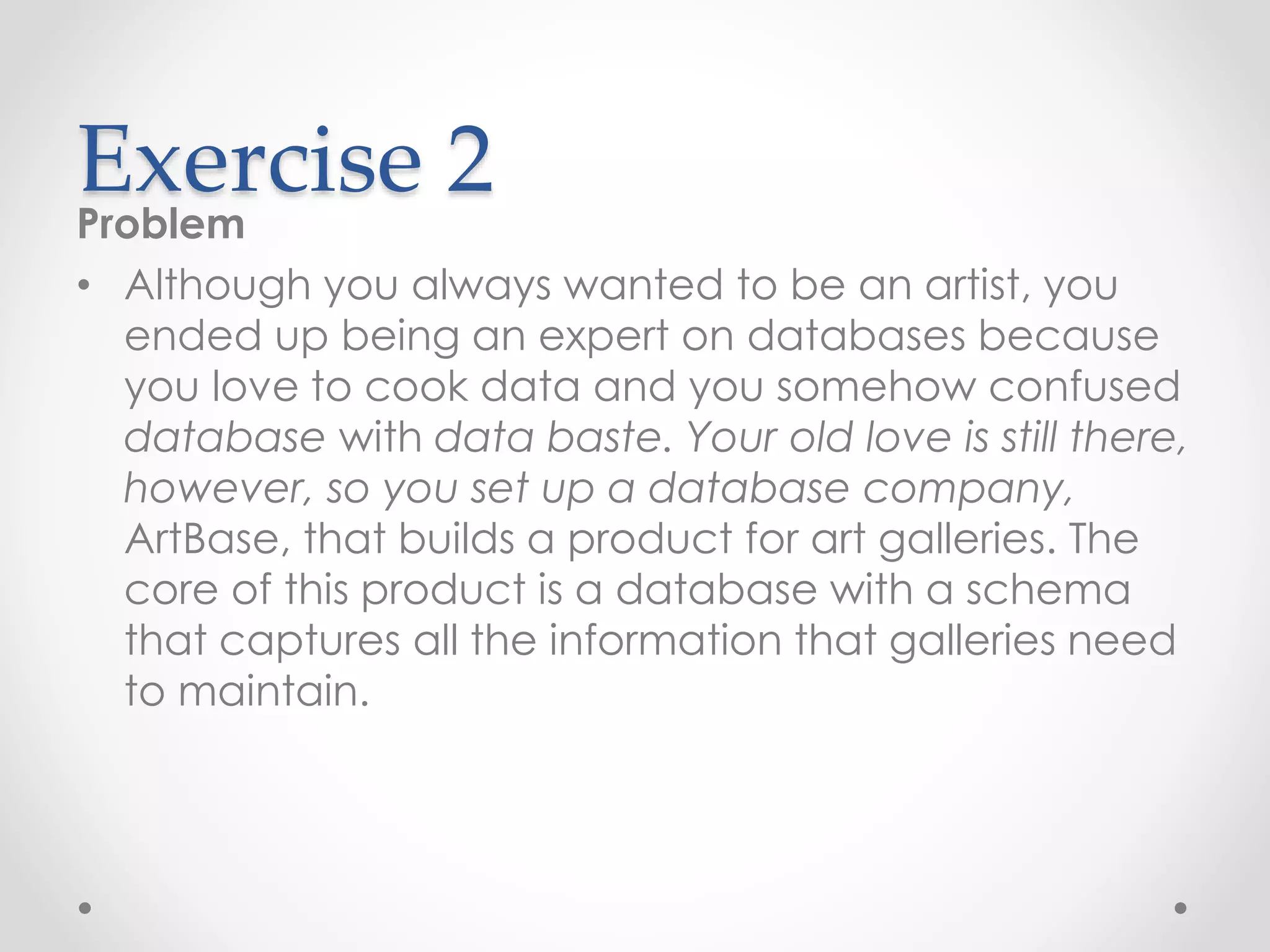 Erd practice exercises | PPTX