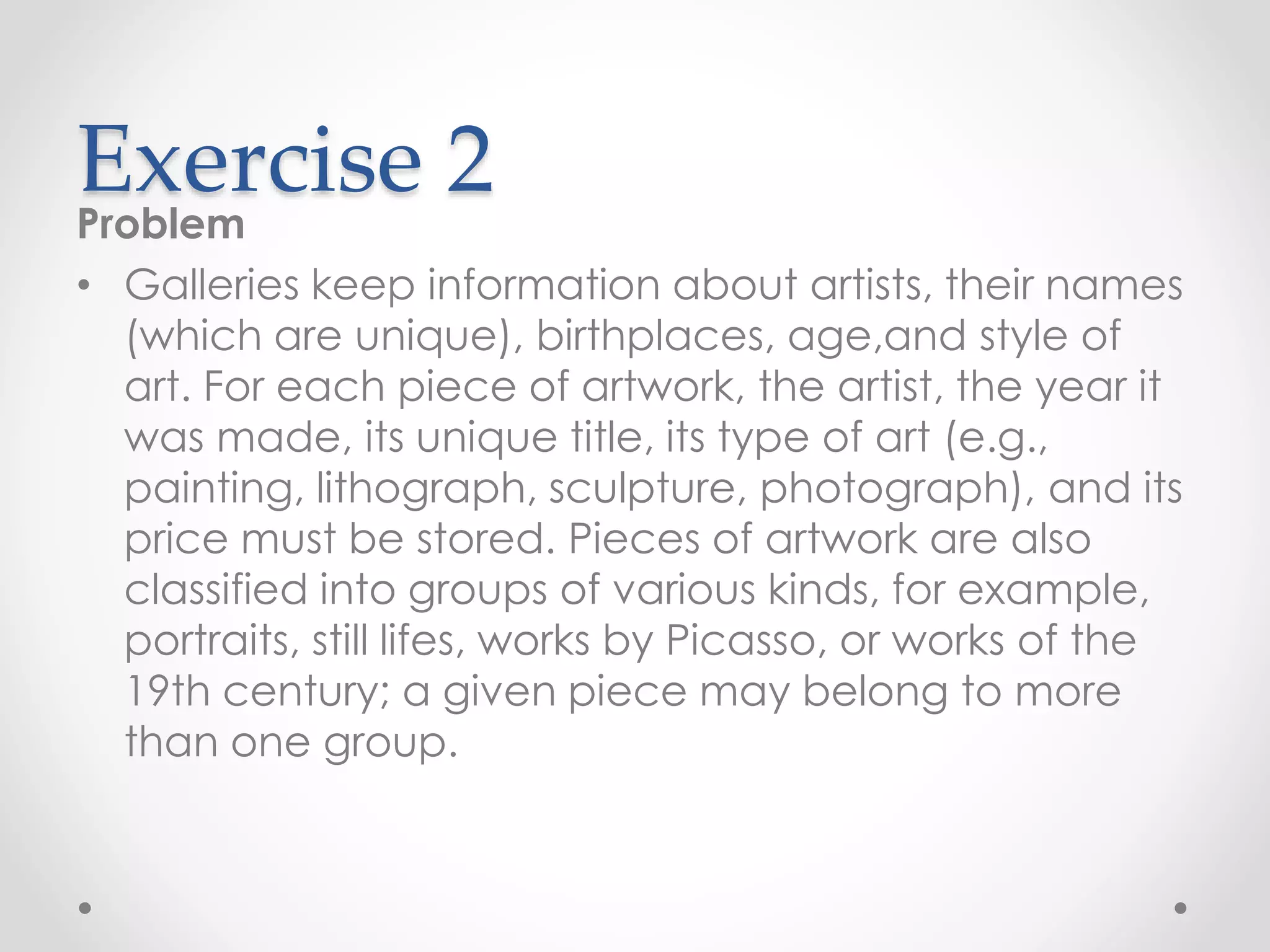 Erd practice exercises | PPTX