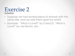 Erd practice exercises | PPTX