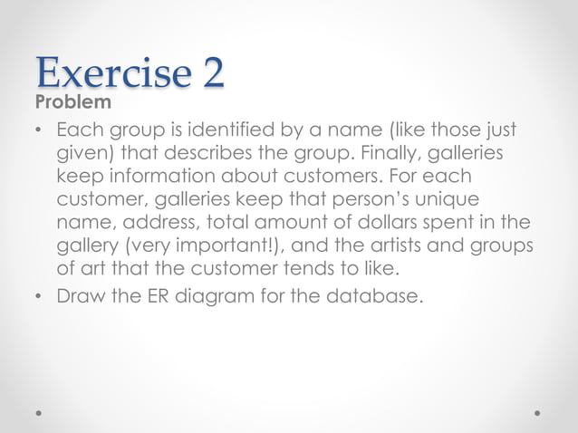 Erd practice exercises | PPTX