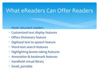 eReaders in the Classroom | PPT