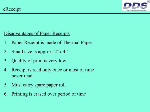 E receipt - | PPT | Consumer Electronics | Technology & Computing