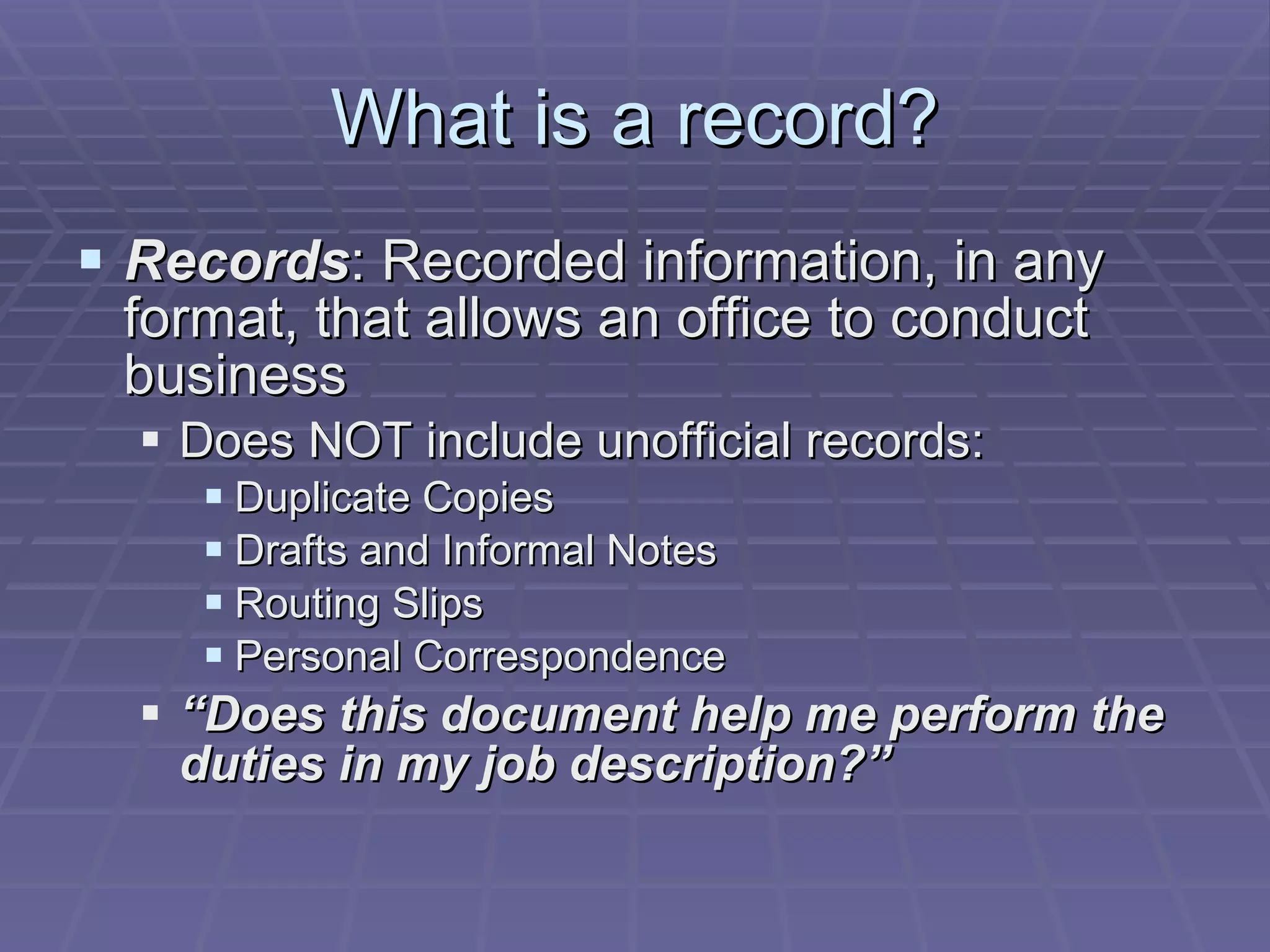 Electronic Records Management | PPT