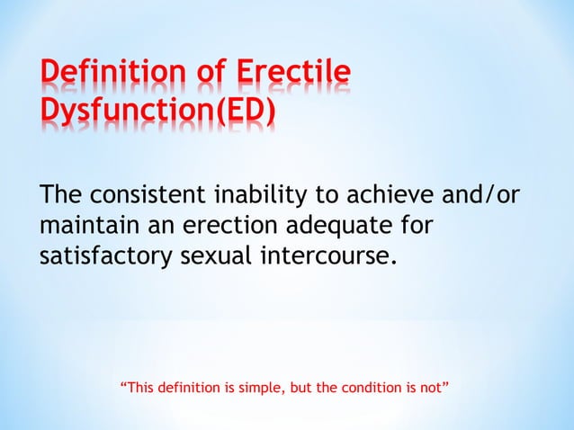 Erectile dysfunction | PPT