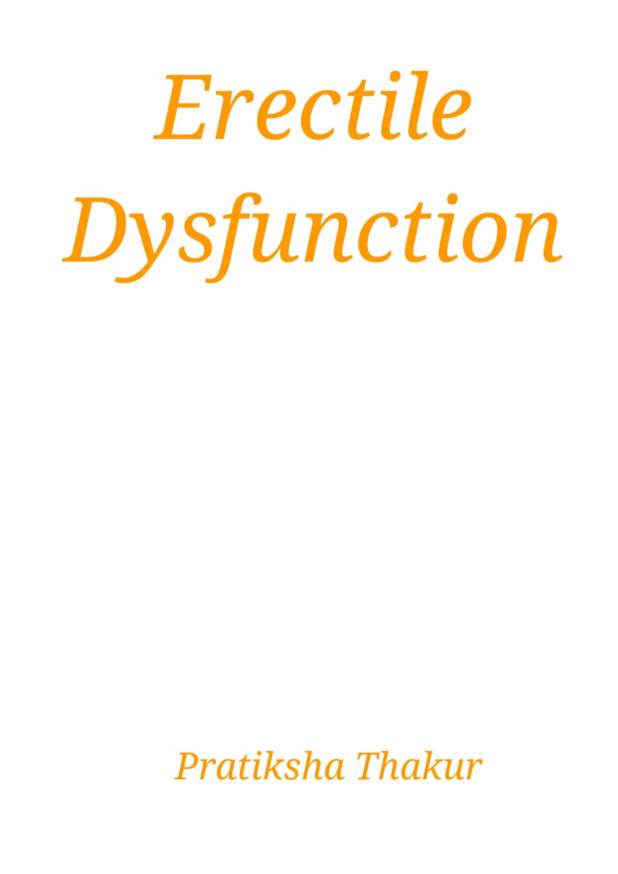 Erectile Dysfunction | PDF