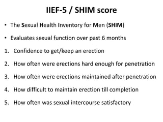 Erectile dysfunction - causes and diagnosis | PPTX