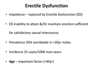 Erectile dysfunction - causes and diagnosis | PPTX