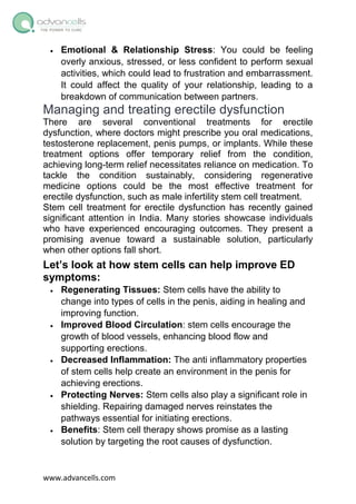 Understanding Erectile Dysfunction and Its Promising Stem Cell ...