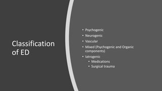 Erectile dysfunction current advances and management of disease | PPT