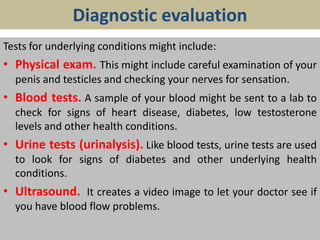 Erectile dysfunction (ed) | PPTX