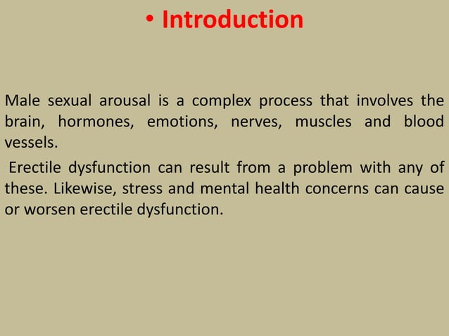 Erectile dysfunction (ed) | PPTX | Sexual Conditions | Sexual Health