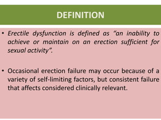 Erectile dysfunction (ed) | PPTX