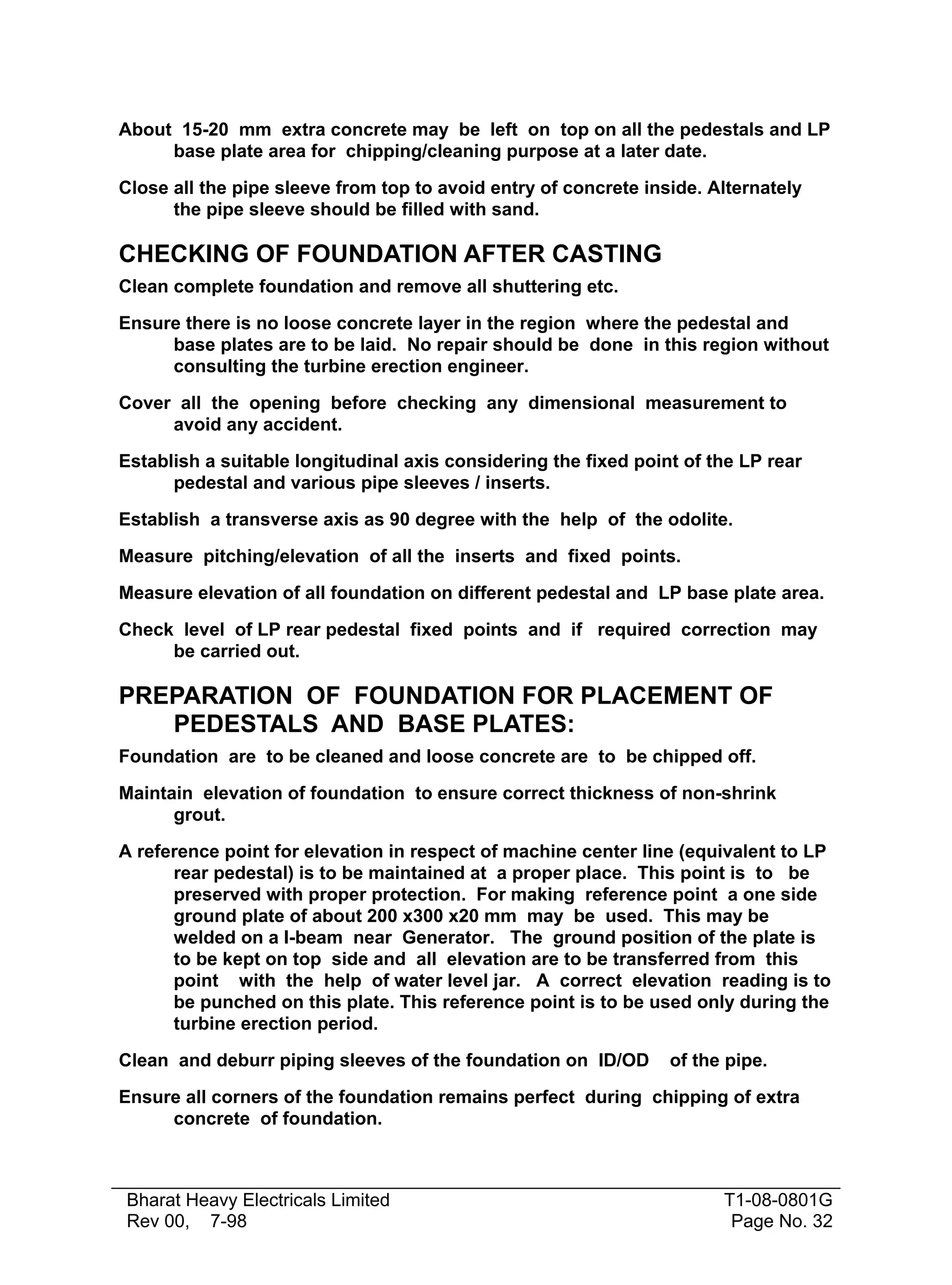 Ere ction manual bhel | PDF