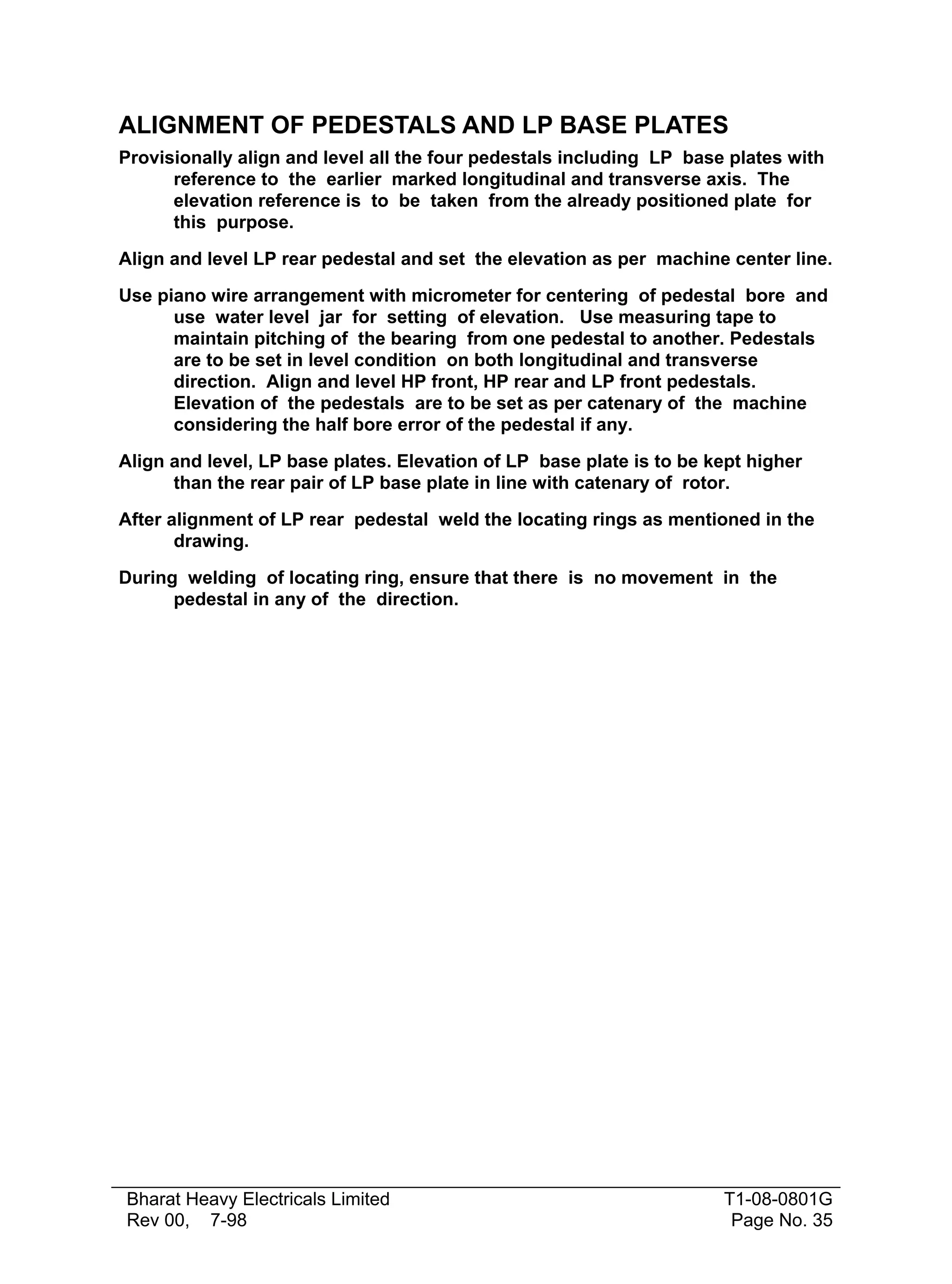 Ere ction manual bhel | PDF