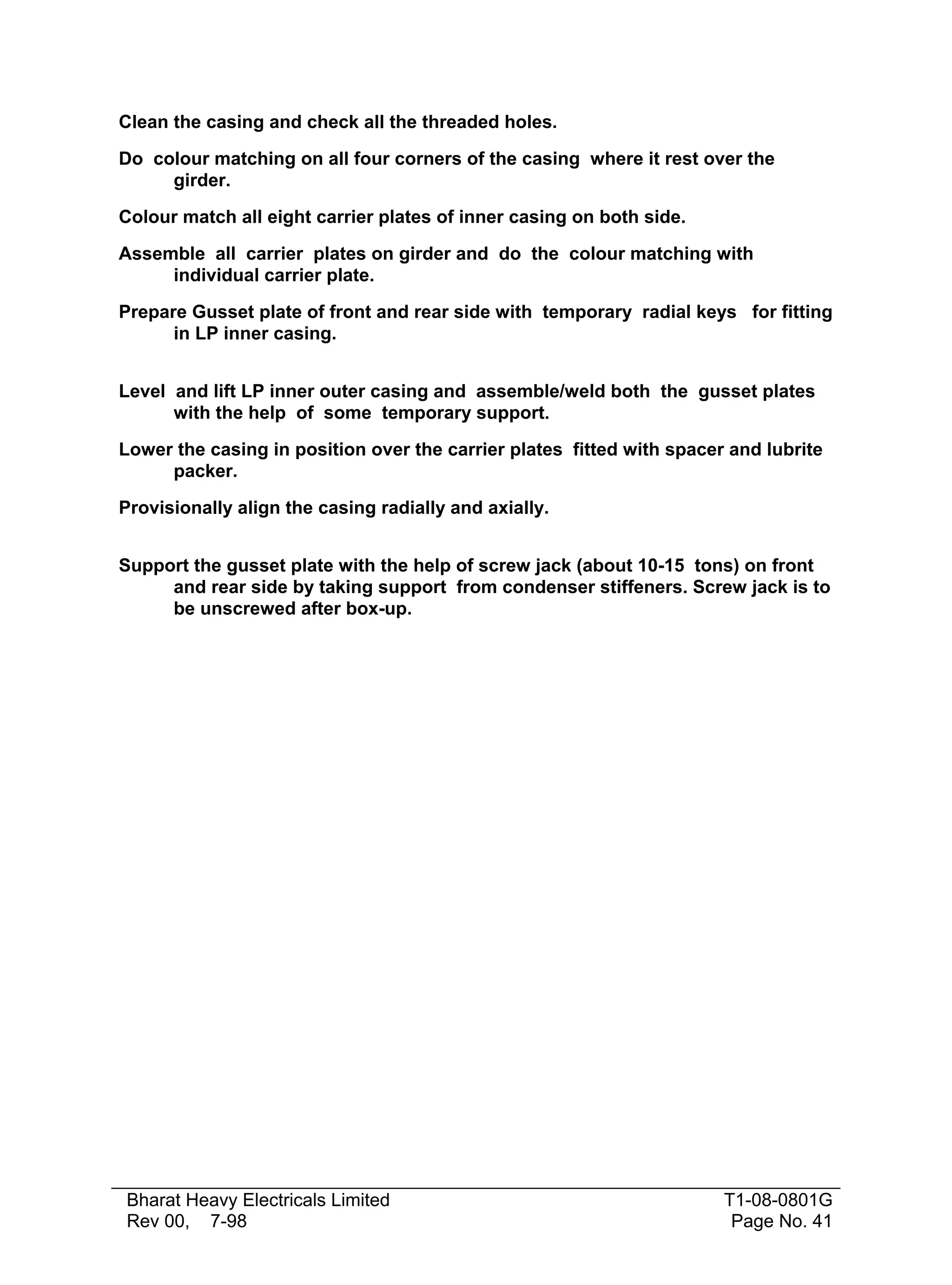 Ere ction manual bhel | PDF