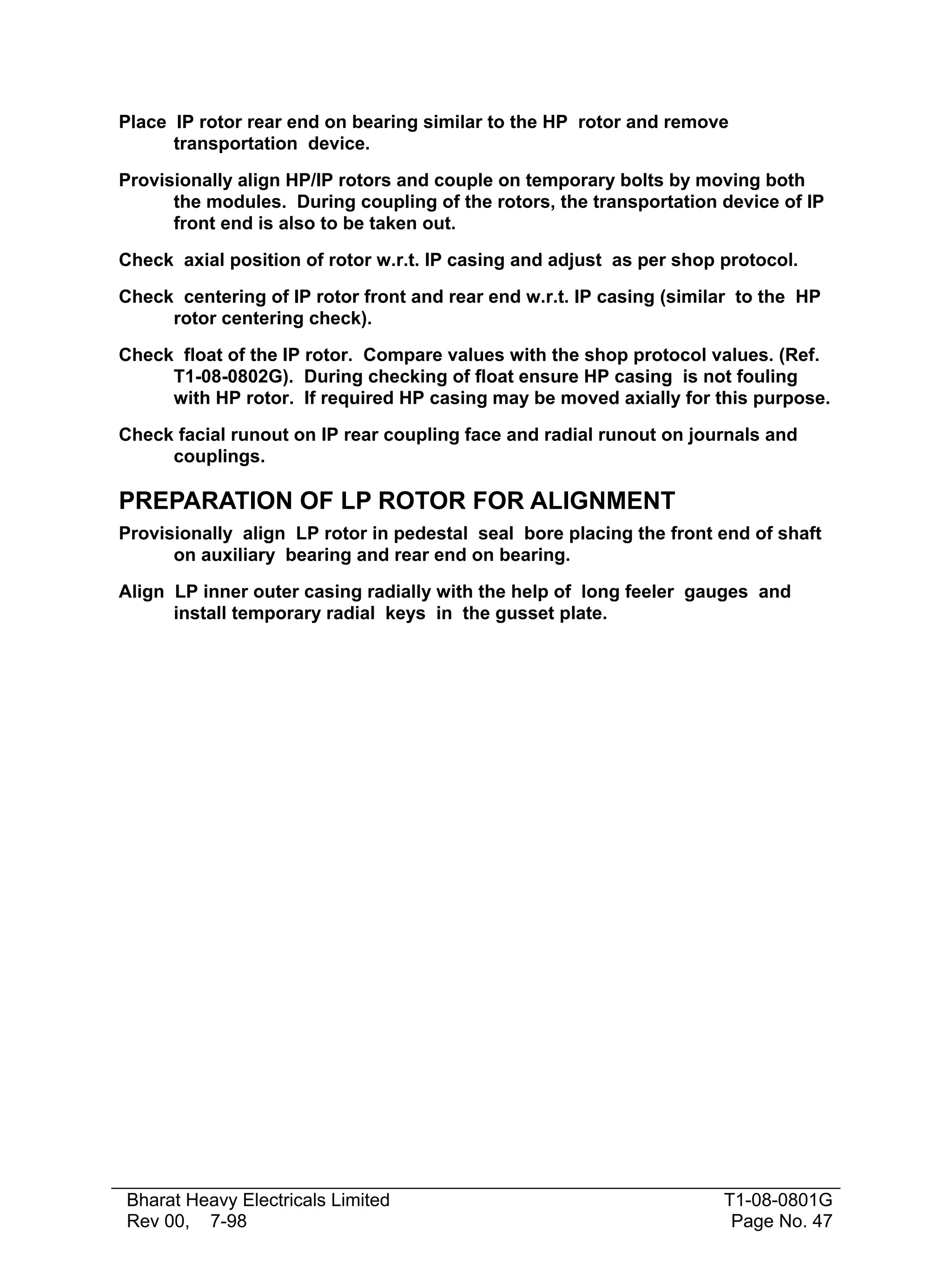 Ere ction manual bhel | PDF