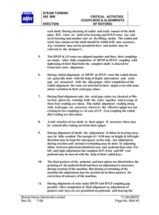 Ere ction manual bhel | PDF