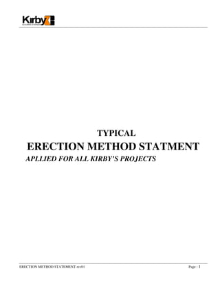 Erection method statement | PDF