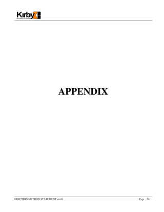 Erection method statement | PDF