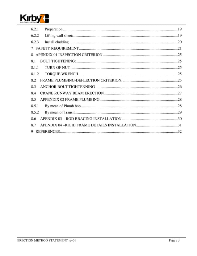 Erection method statement | PDF