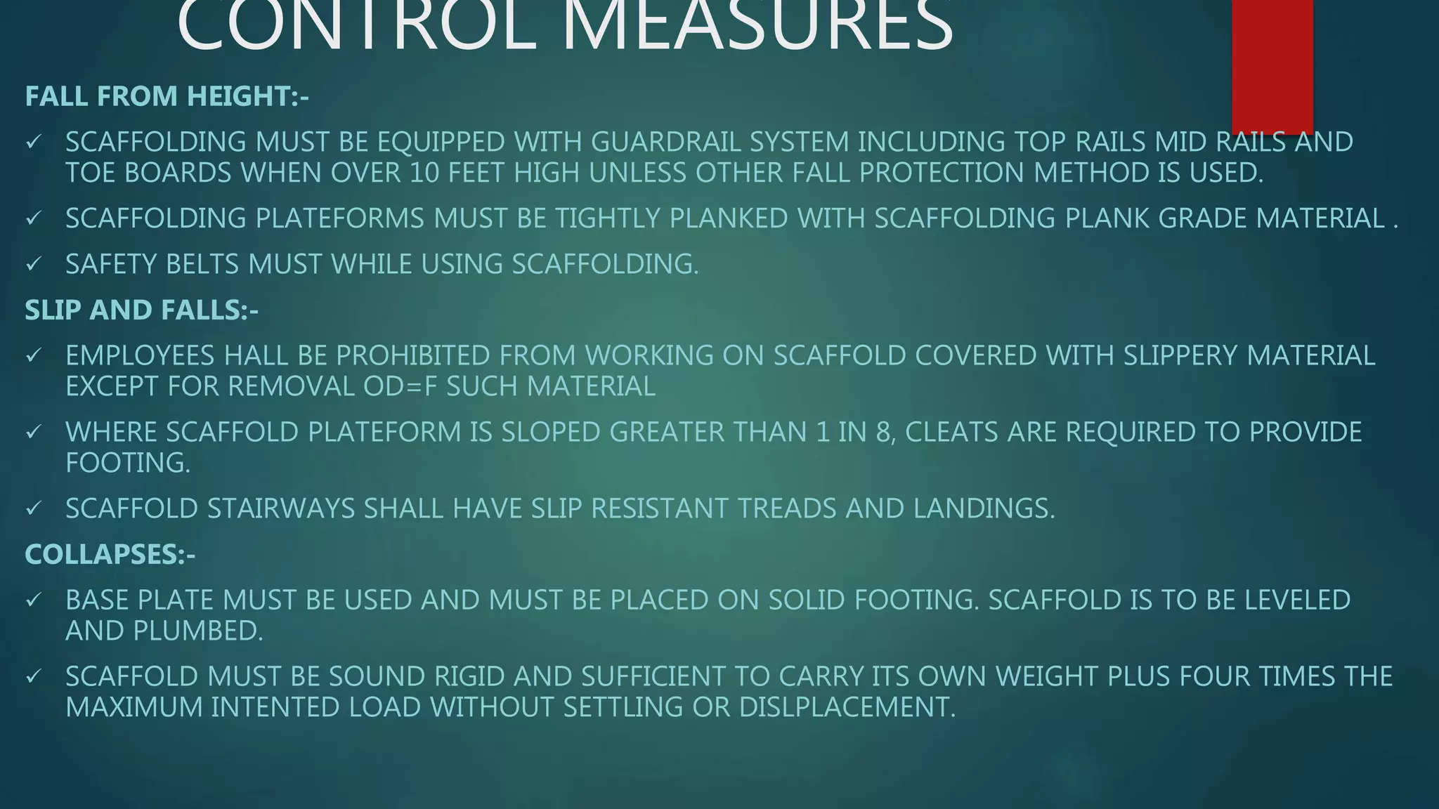 Erection of scaffolding | PPTX