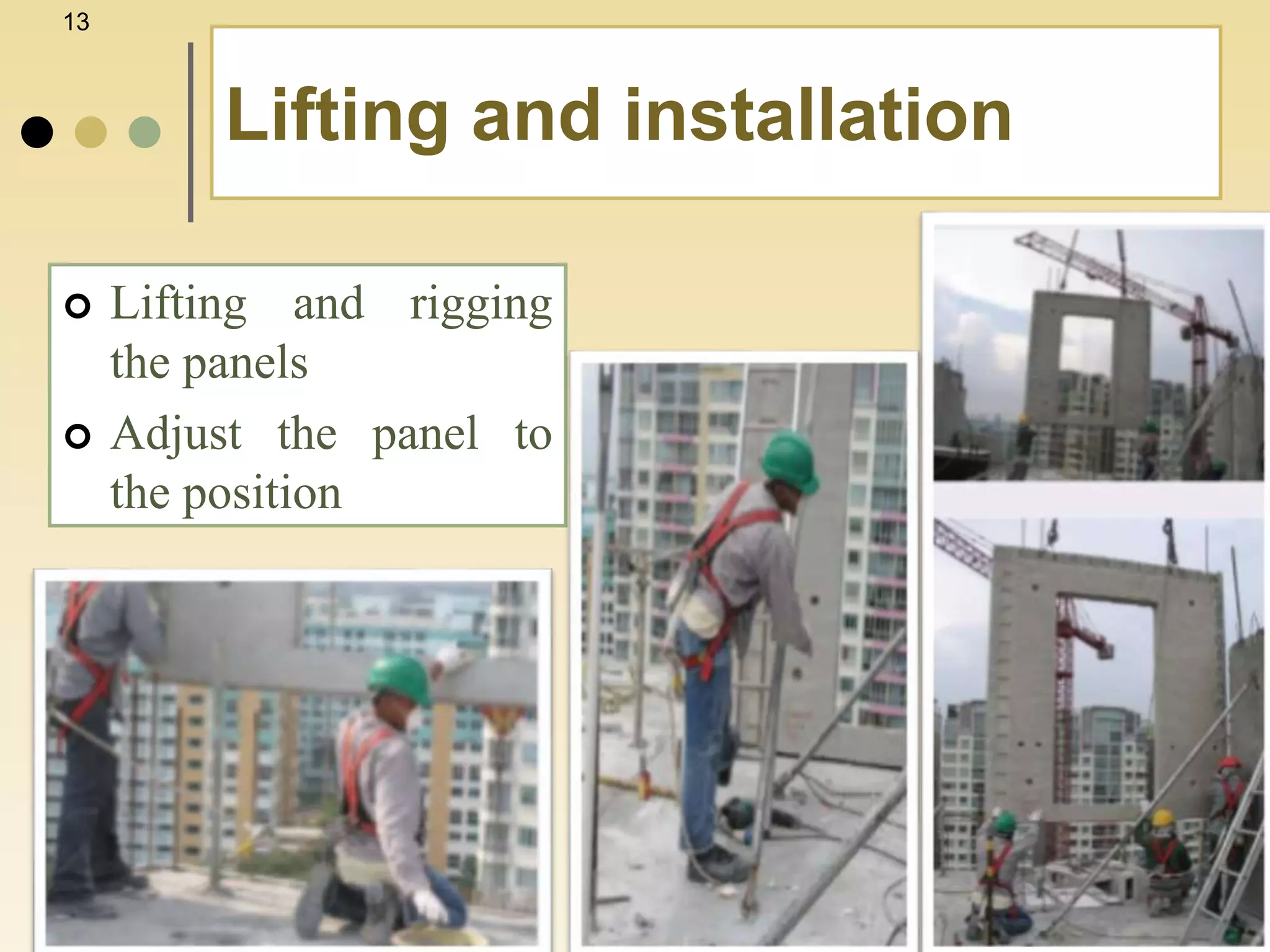 Erection of structural components in precast constructions | PPTX