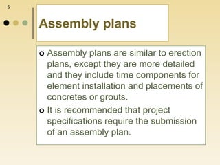 Erection of structural components in precast constructions | PPTX