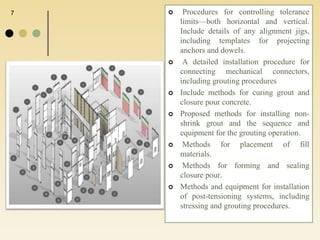 Erection of structural components in precast constructions | PPTX