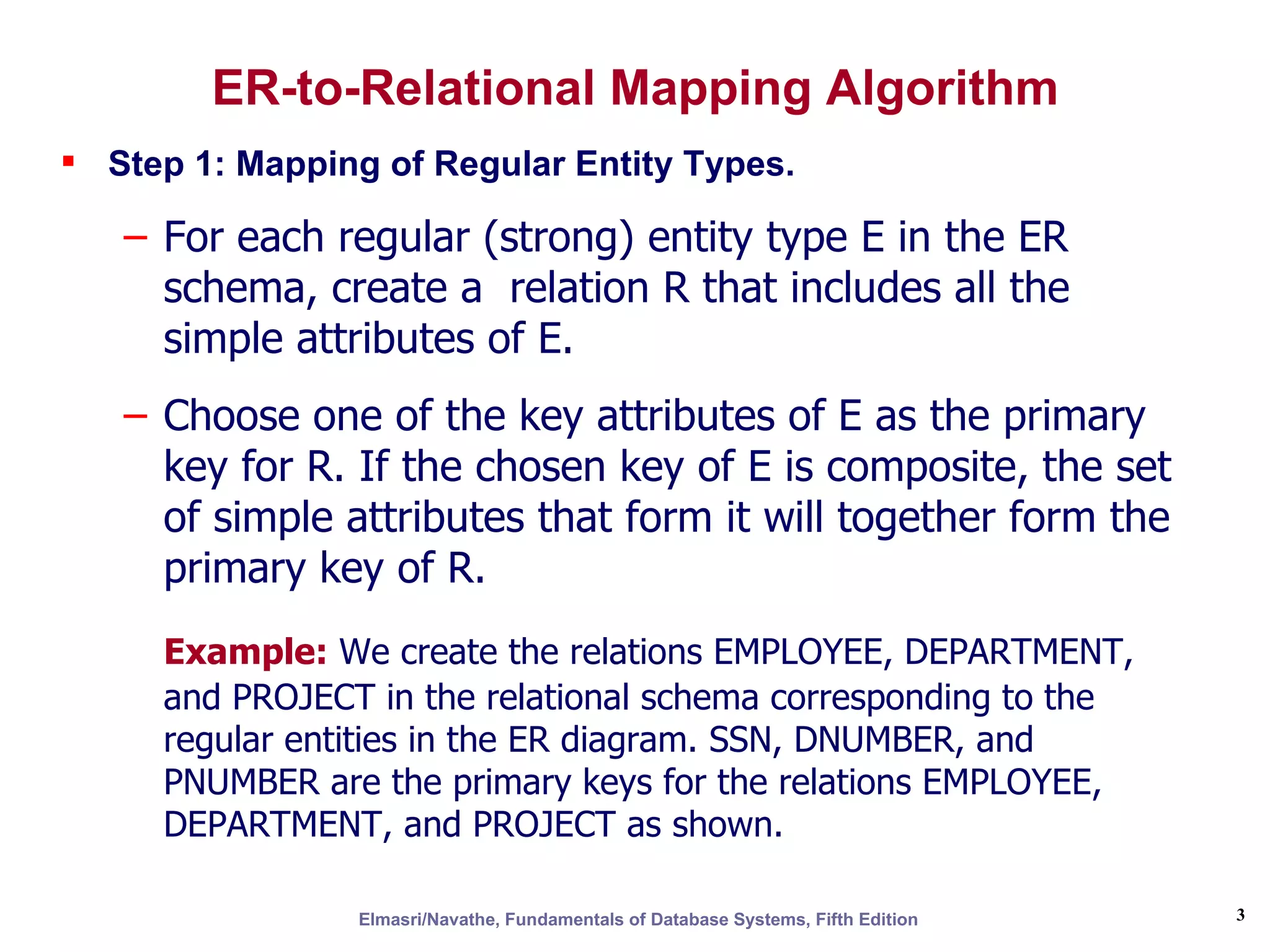 Er & eer to relational mapping | PPT