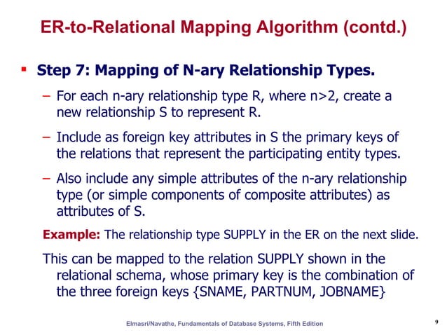Er And Eer To Relational Mapping