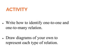 e Relations One to one and one to many Grade 8.pptx