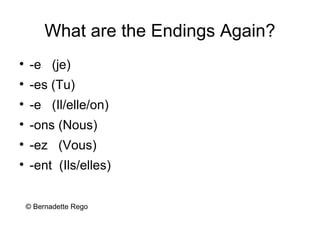 Er ending verbs (present tense) | PPT