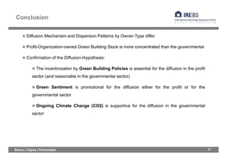 Green diffusion - determining the diffusion of green building in the US ...