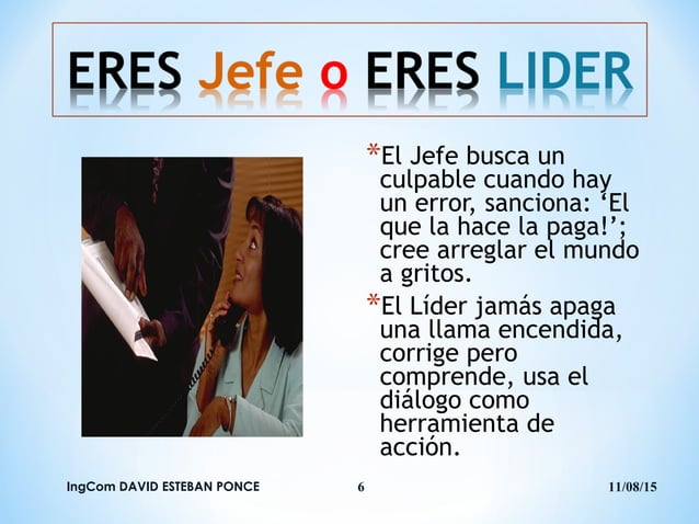 ERES JEFE o ERES LIDER..? | PPT