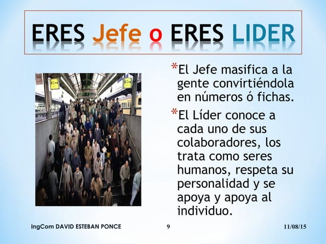 ERES JEFE o ERES LIDER..? | PPT