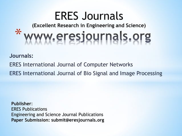 Eres journals | PPTX