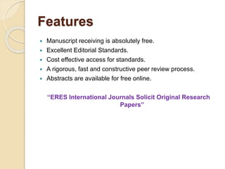 Eres journals | PPSX | Computer Networking | Computing