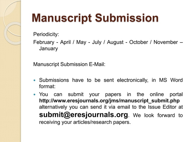 Eres journals | PPSX | Computer Networking | Computing