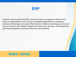 Eresource nfra overview | PPT