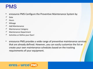 Preventive Maintenance System (Plant Maintaintenance) | PPT