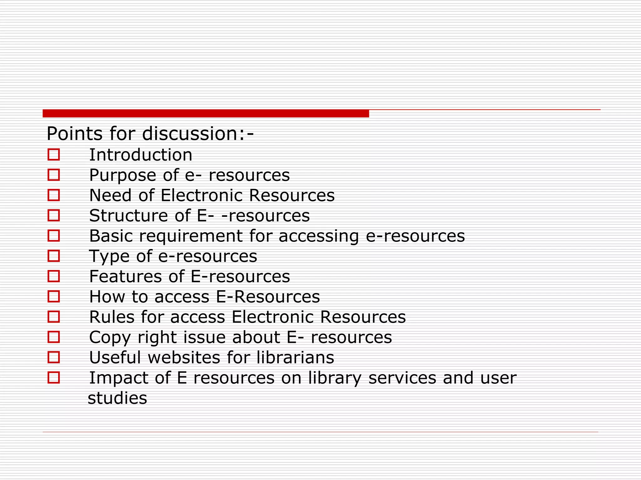 E resources | PPT