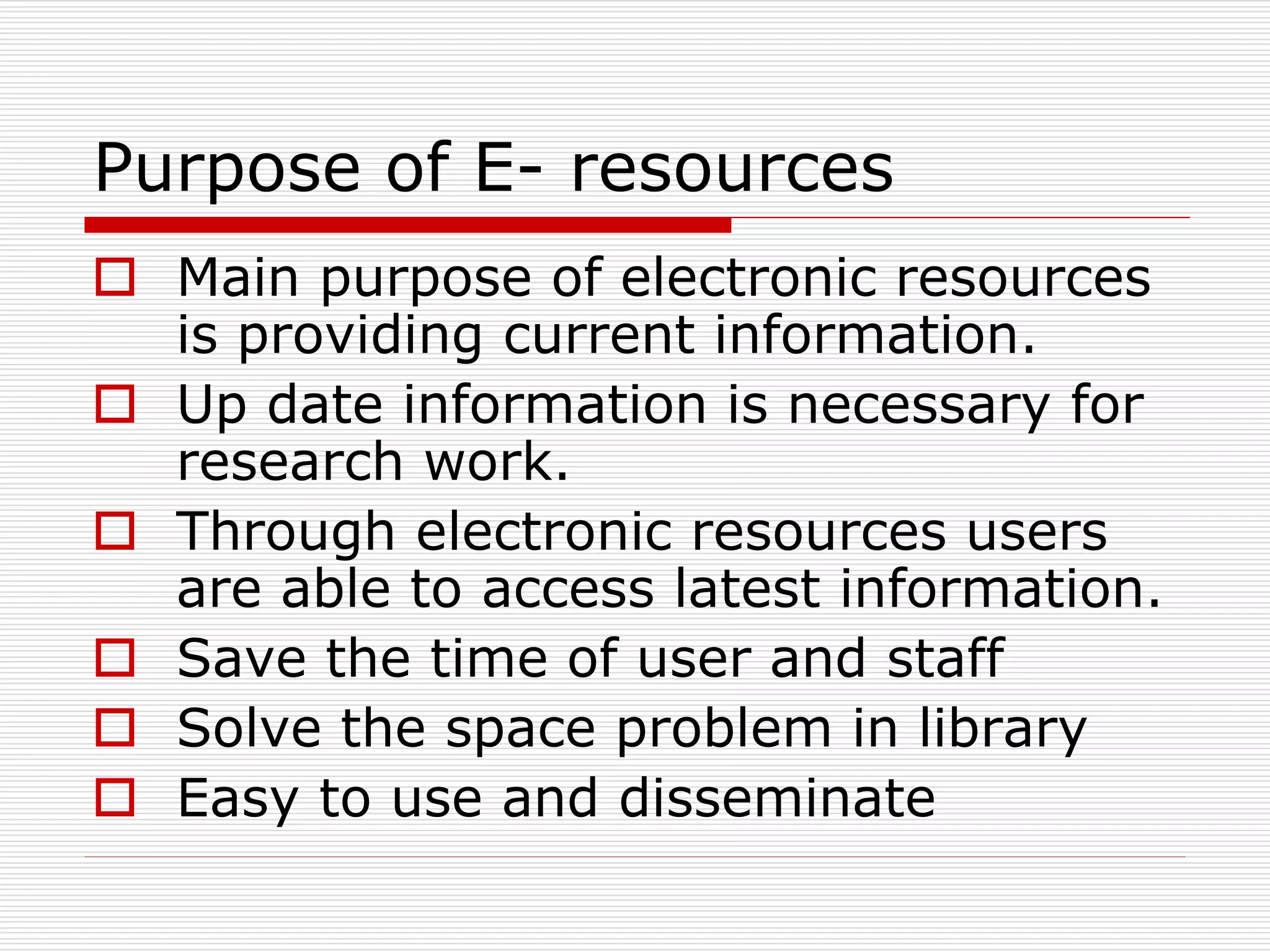 E resources | PPT