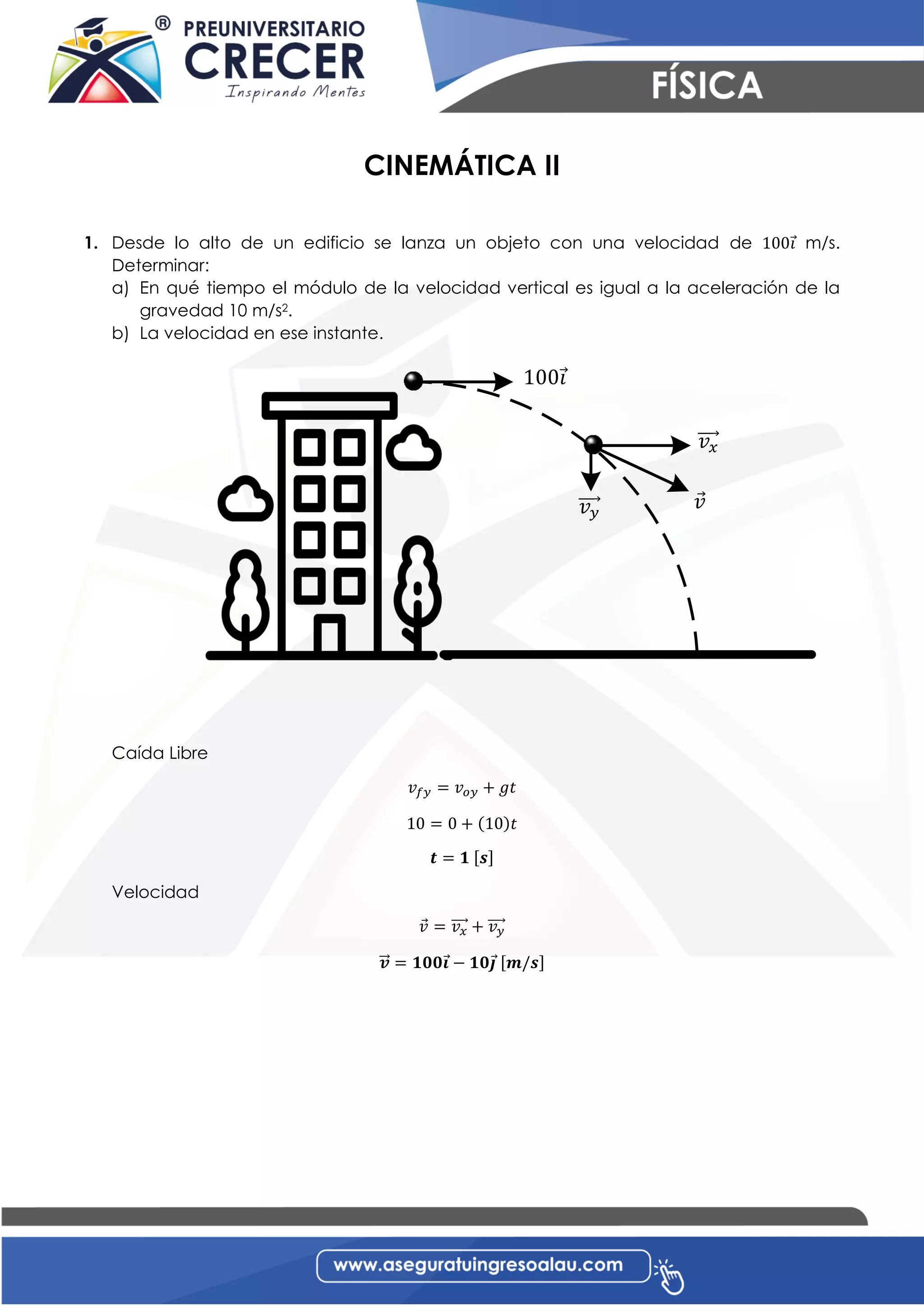 Ejercicios Resueltos Cinemática II | PDF