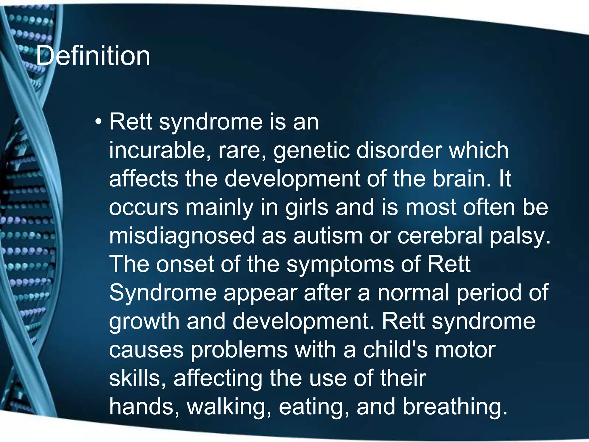 Student Work Rett Syndrome | PPTX