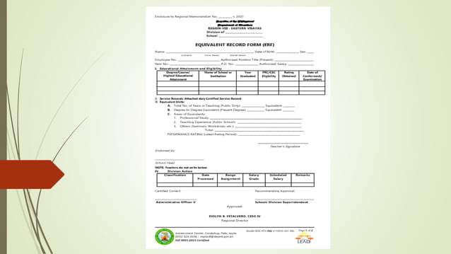 ERF-IMPLEMENTATION.pptx | Professional School | Postgraduate Education