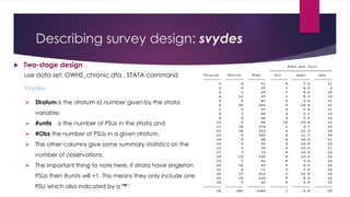 Using STATA in Survey Data Analysis - Niveen El Zayat | PPT