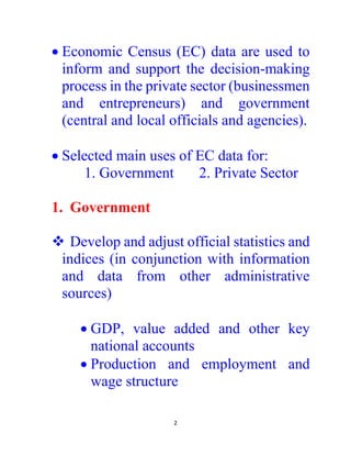 Overview of Uses of Economic Census Data - Noha Samy - Mai El ...
