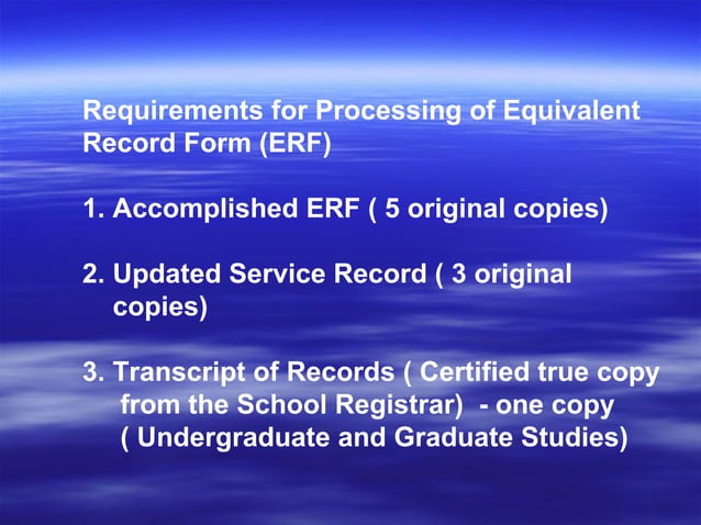 Equivalent Record Form Application Procedures | PPT | Professional ...