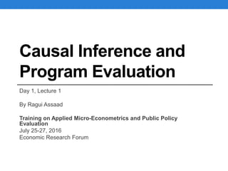 Causal Inference and Program Evaluation | PPT